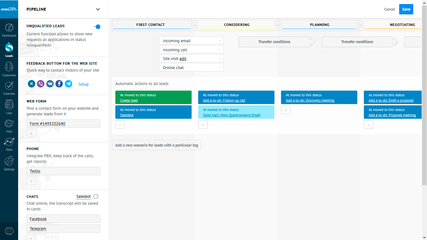 amoCRM Pricing, Reviews and Features (December 2019) - SaaSworthy.com