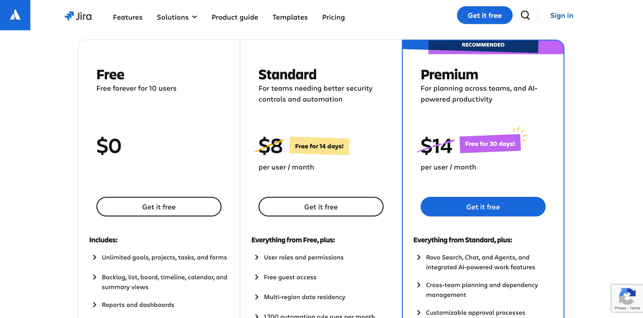 Jira Pricing Plans Breakdown (2025) – Features, Costs & Best Plan by ...