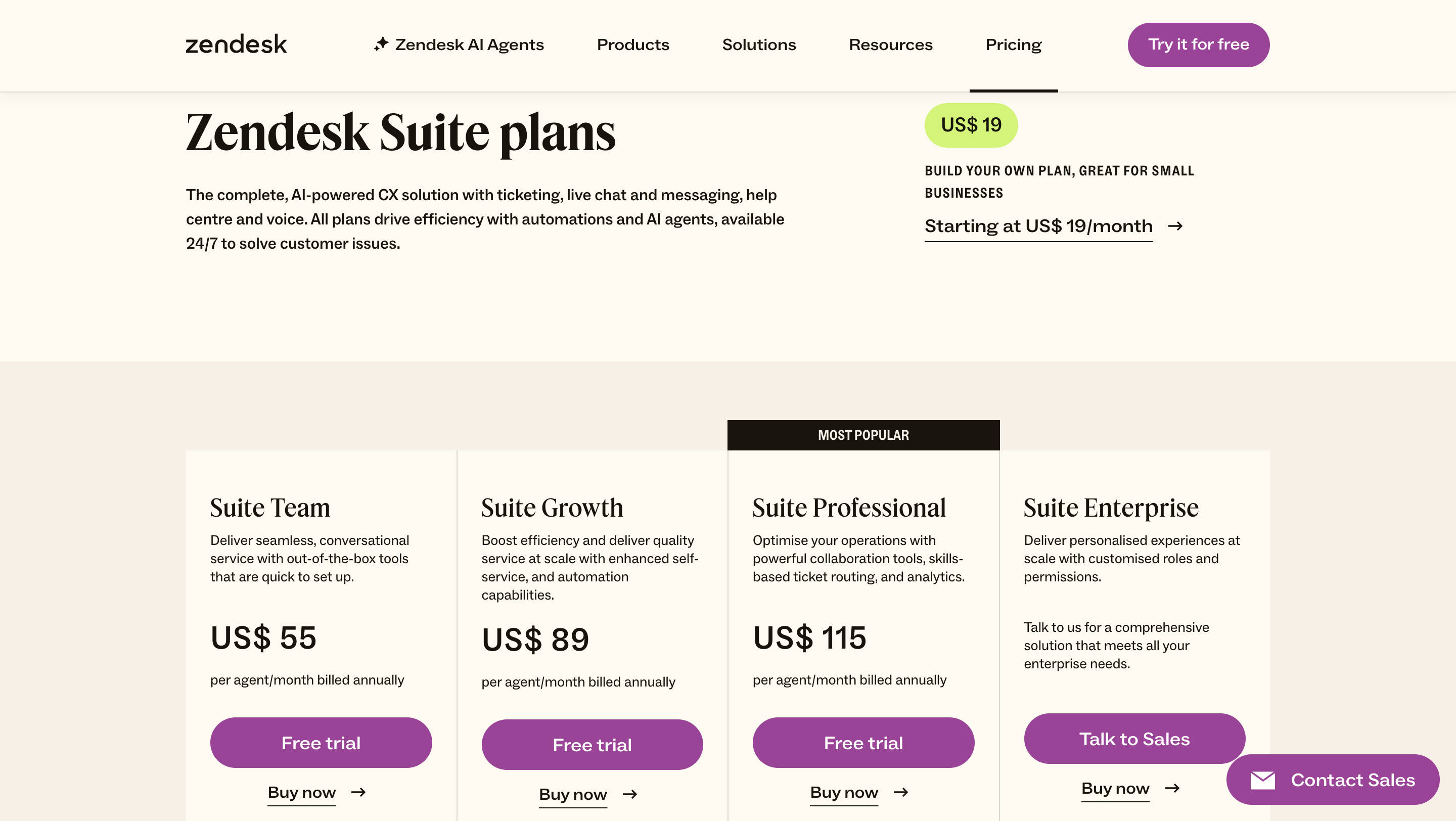 Zendesk Pricing Plans (2025): Compare Costs & Features