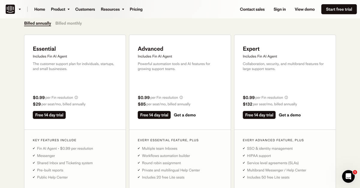 Intercom Pricing Plans (2025): Core, Fin AI, Add-ons & Startup ...