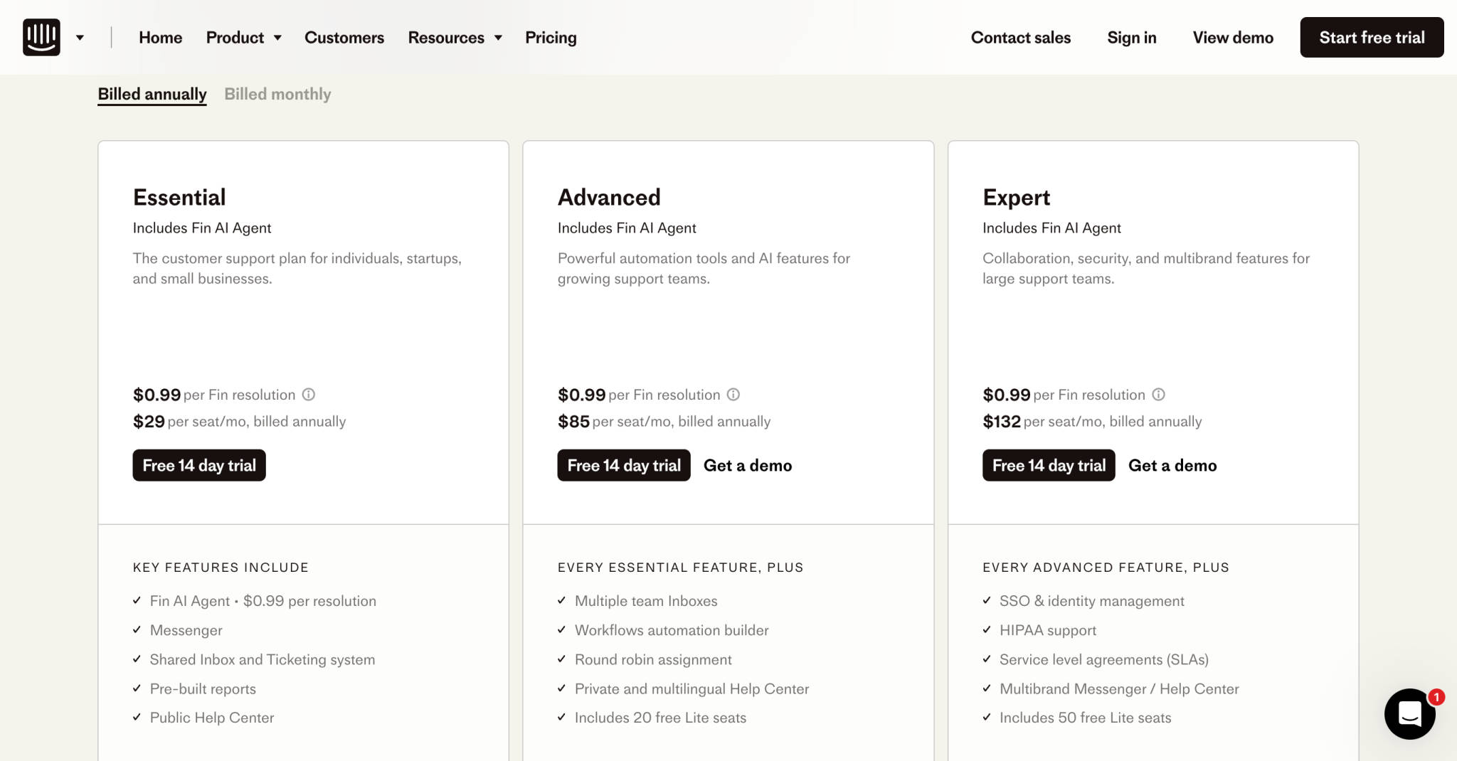 Intercom Pricing Plans (2025): Core, Fin AI, Add-ons & Startup ...