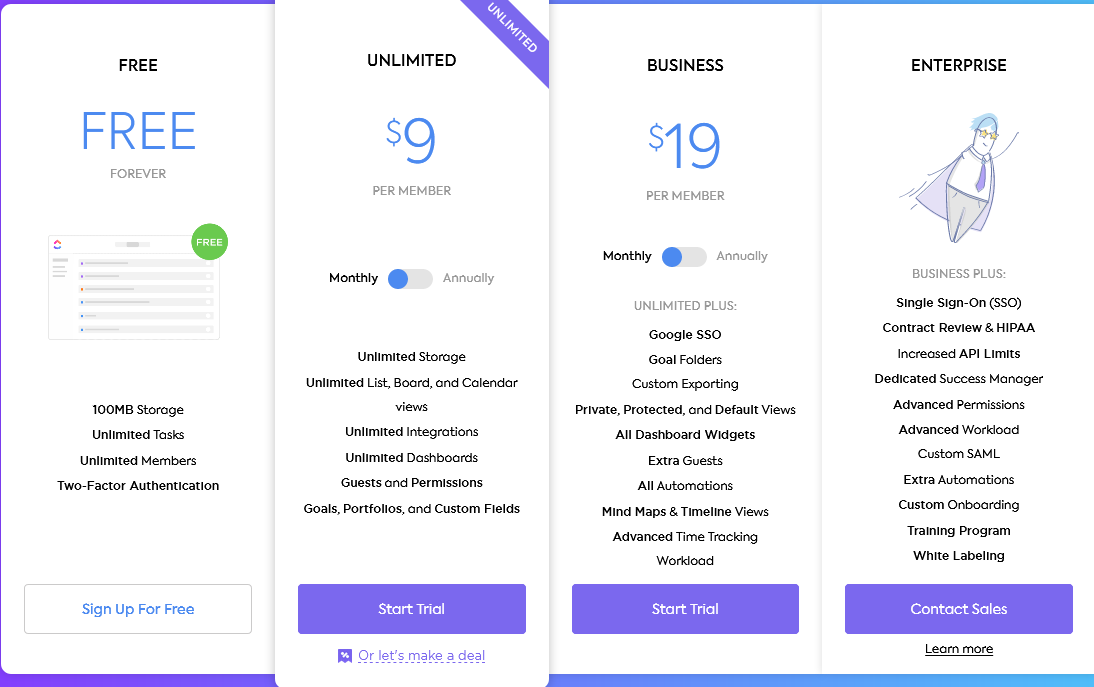 ClickUp Pricing, Reviews and Features (May 2021) - SaaSworthy.com