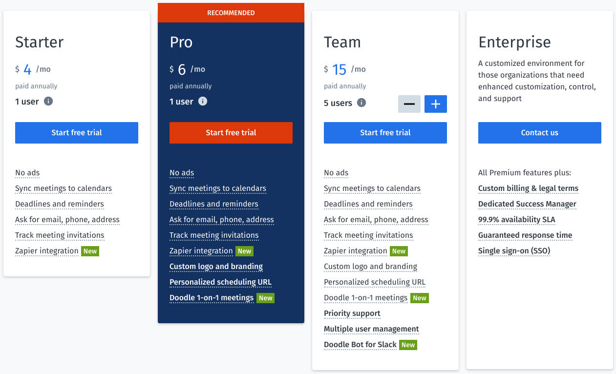 Doodle Pricing, Reviews and Features (March 2020) - SaaSworthy.com