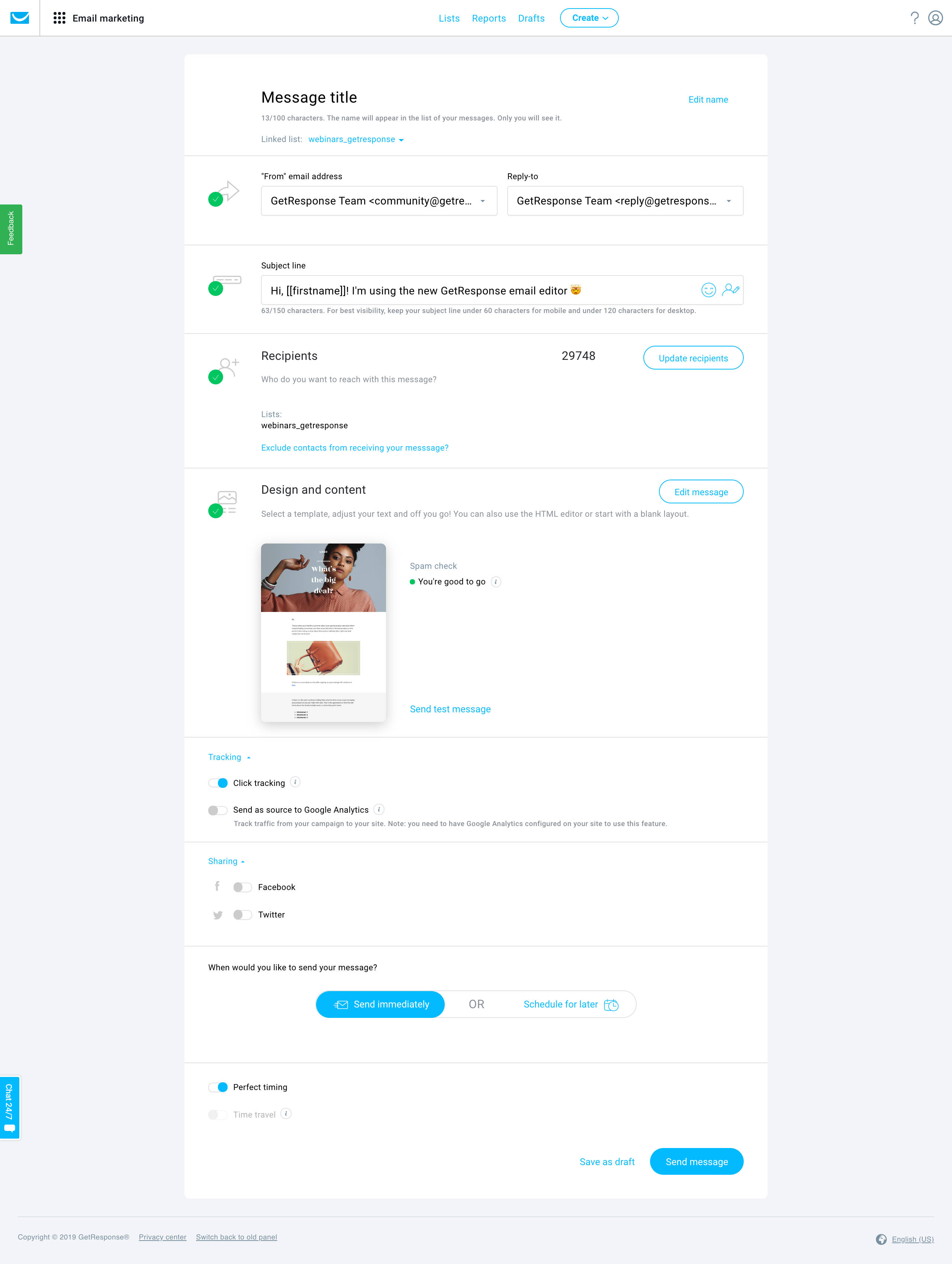 GetResponse Pricing, Reviews and Features (March 2021) - SaaSworthy.com
