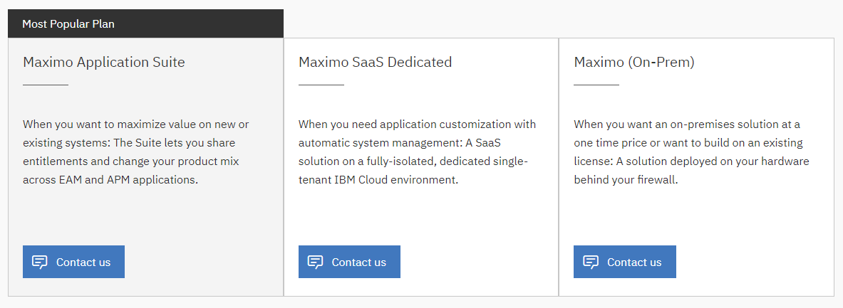 IBM Maximo Pricing, Reviews and Features (February 2021) - SaaSworthy.com