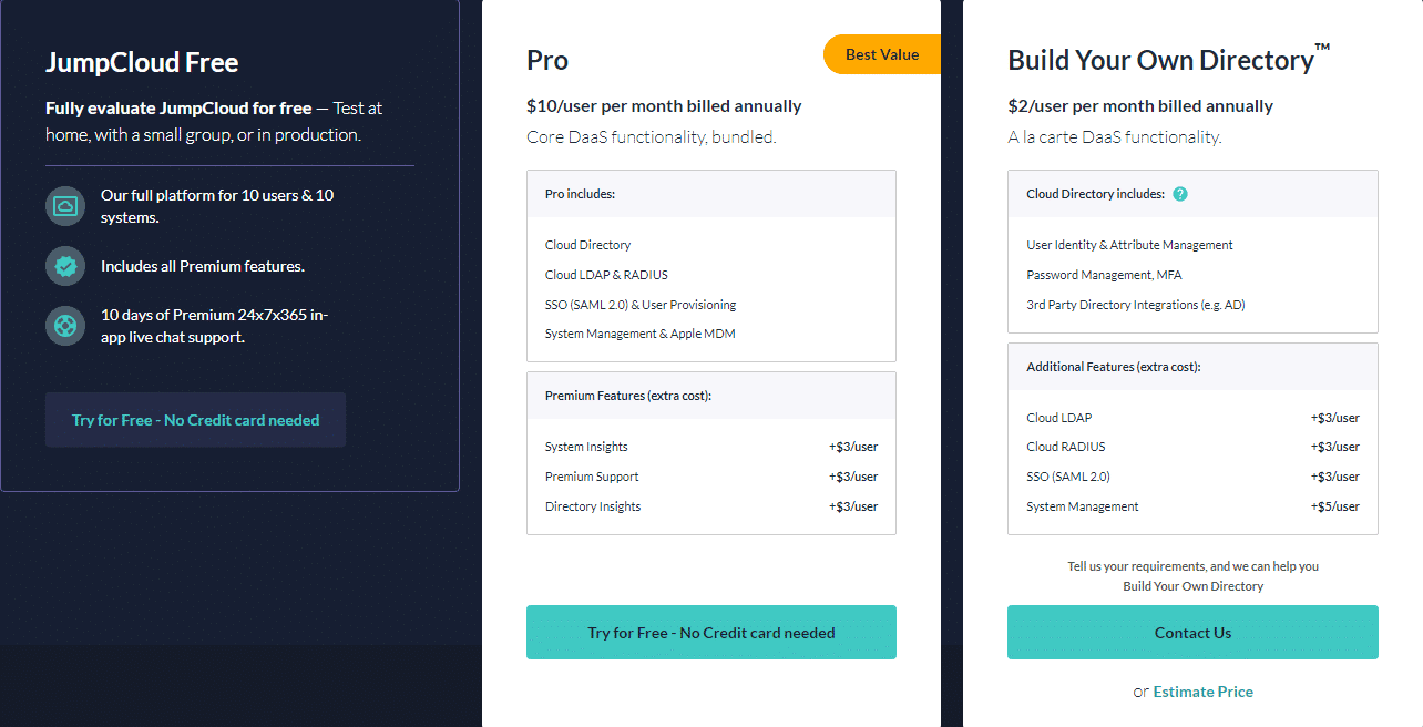 JumpCloud Pricing, Reviews and Features (January 2021) - SaaSworthy.com