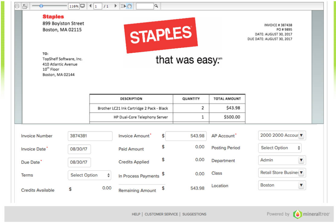 MineralTree Invoice-to-Pay Pricing, Reviews and Features (June 2021) - SaaSworthy.com