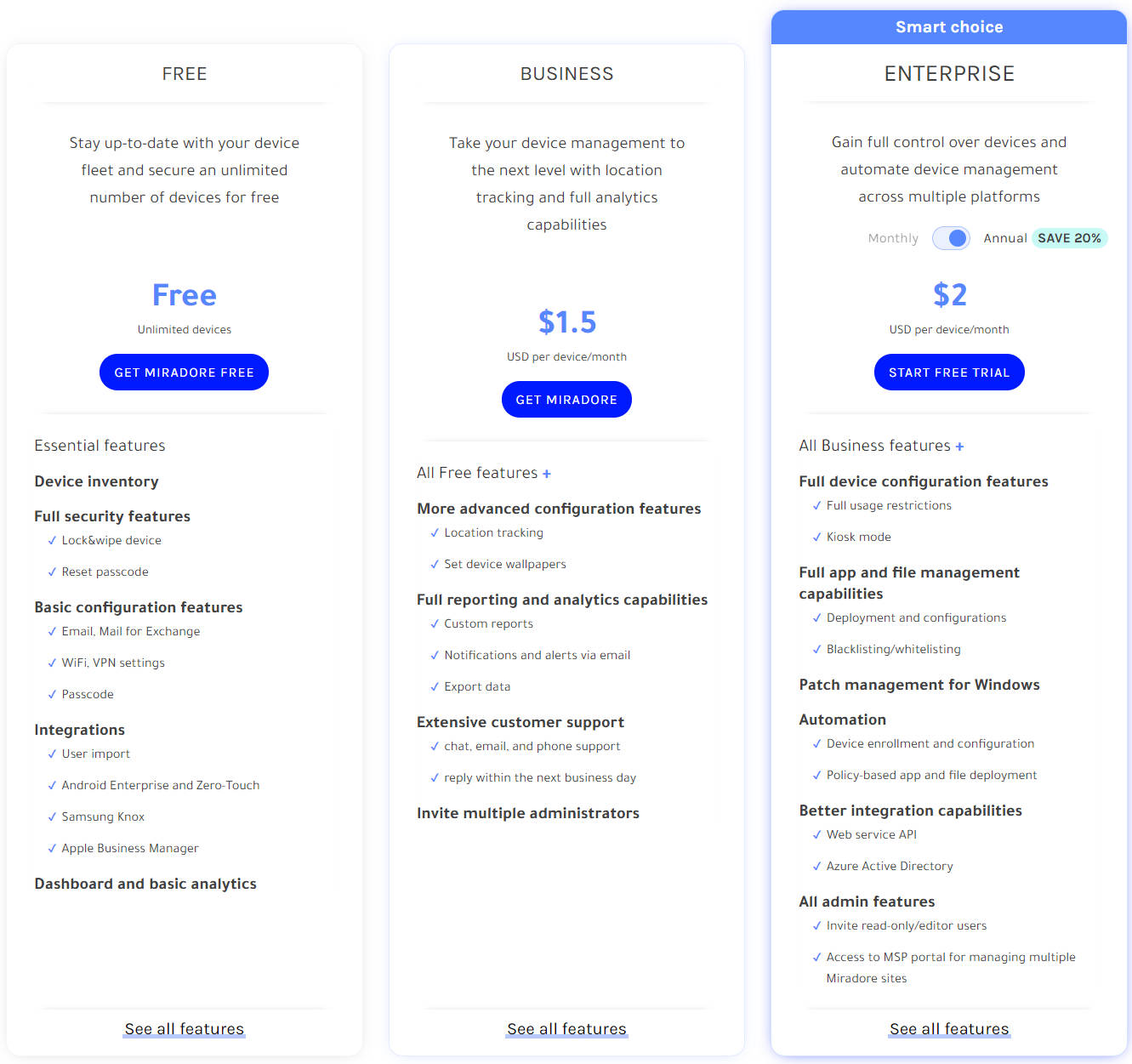 Miradore Pricing, Reviews and Features (January 2021) - SaaSworthy.com