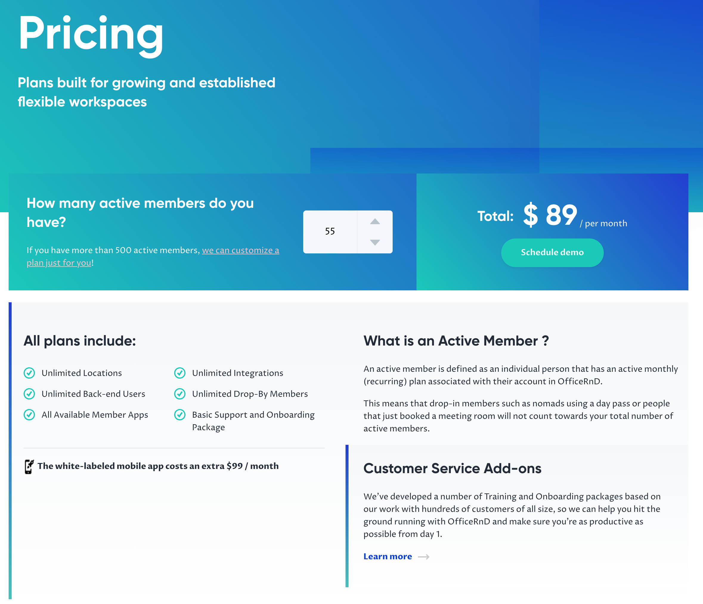 OfficeRnD Pricing, Reviews and Features (May 2021) - SaaSworthy.com