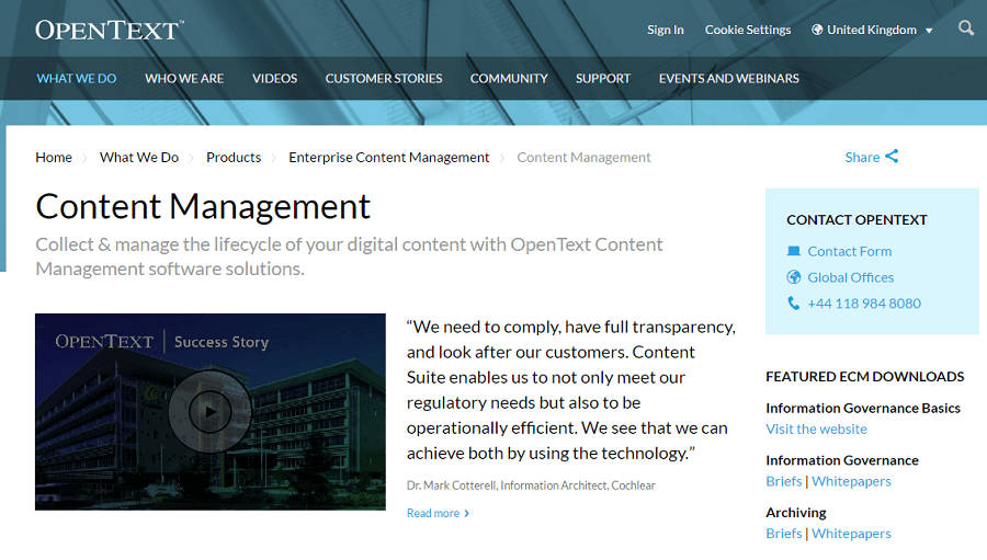 OpenText ECM Pricing, Reviews and Features (November 2019) - SaaSworthy.com