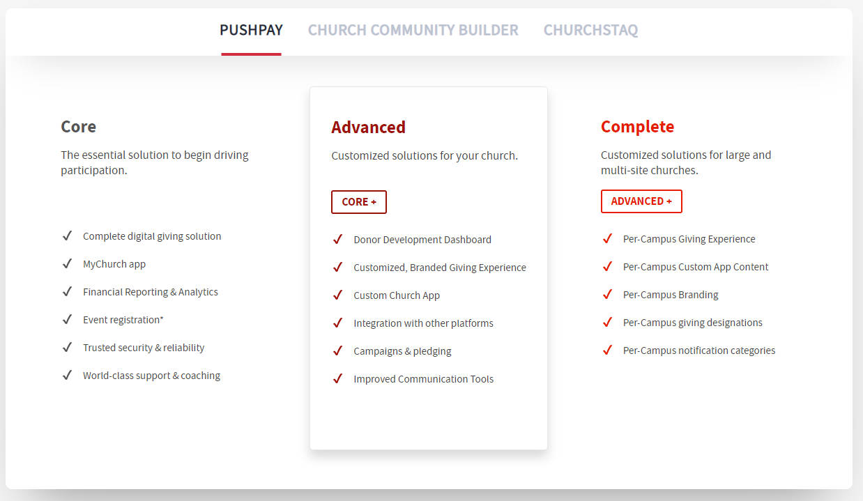 Pushpay Pricing, Reviews and Features (February 2021) - SaaSworthy.com