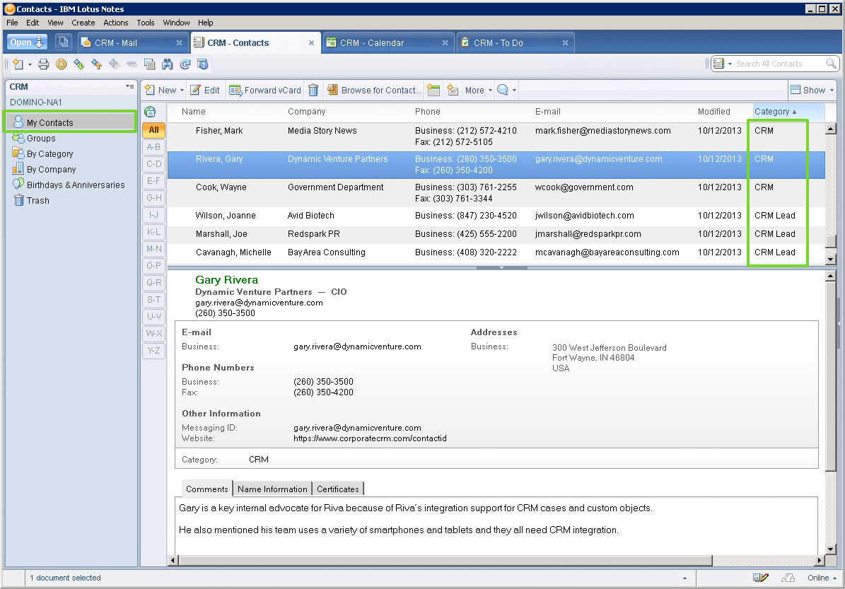 Riva Crm Integration Outlook Web App