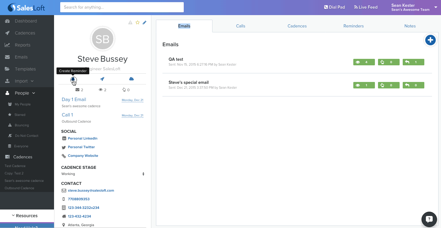 SalesLoft Pricing, Reviews and Features (November 2020) - SaaSworthy.com