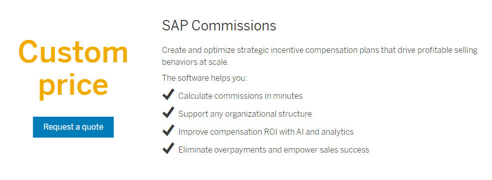 SAP Commissions Pricing, Reviews and Features (November 2020 ...