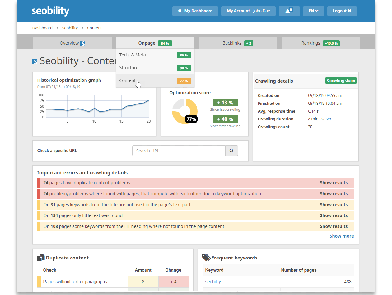 Seobility Pricing, Reviews and Features (June 2021) - SaaSworthy.com