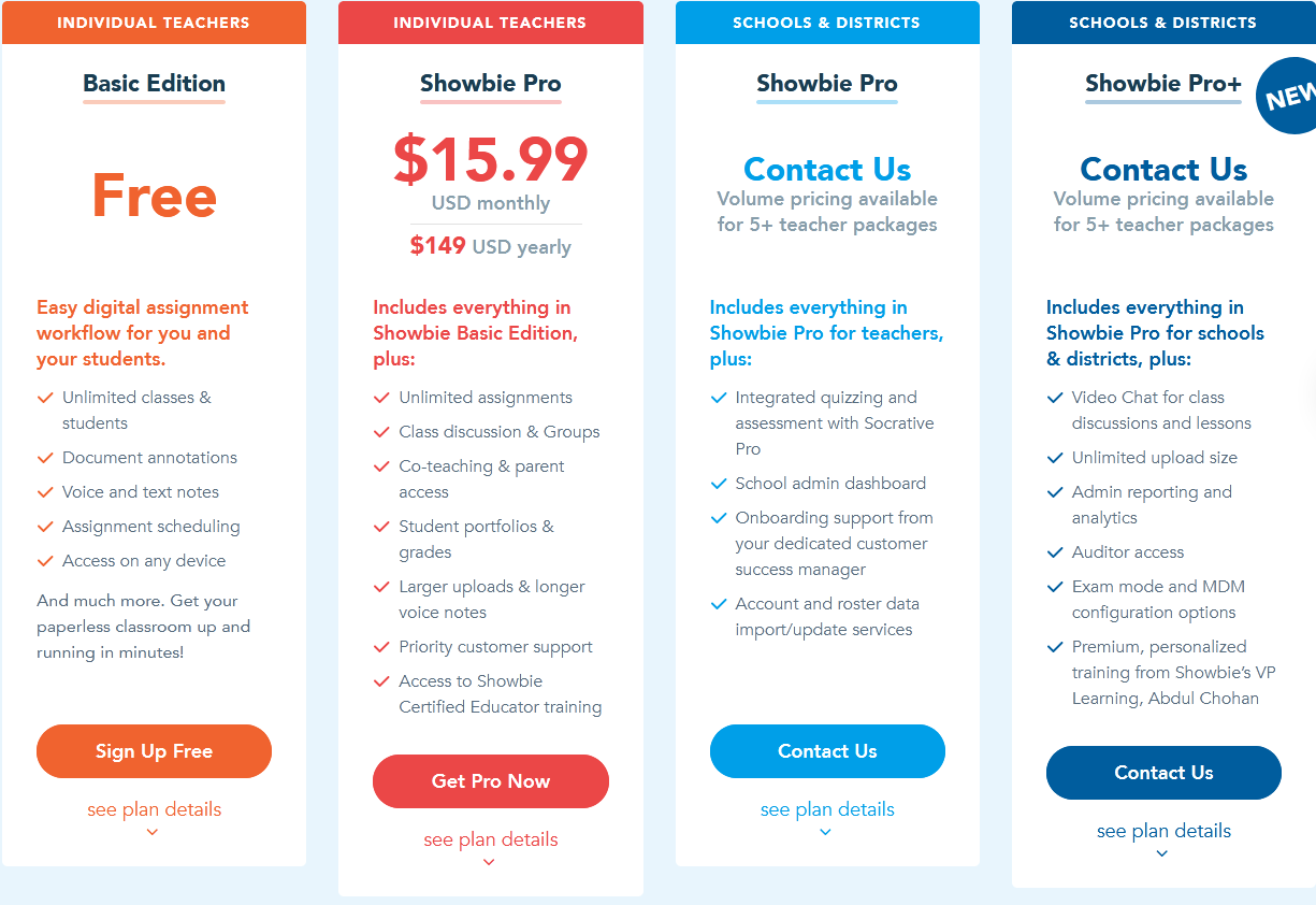 Showbie Pricing, Reviews and Features (December 2020) - SaaSworthy.com