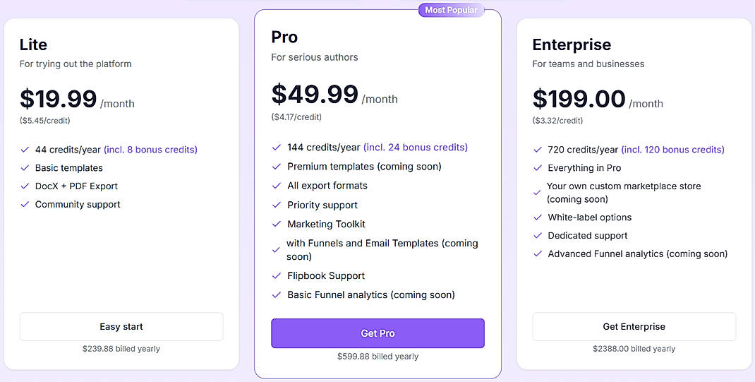 Bookster - Features & Pricing (November 2025)