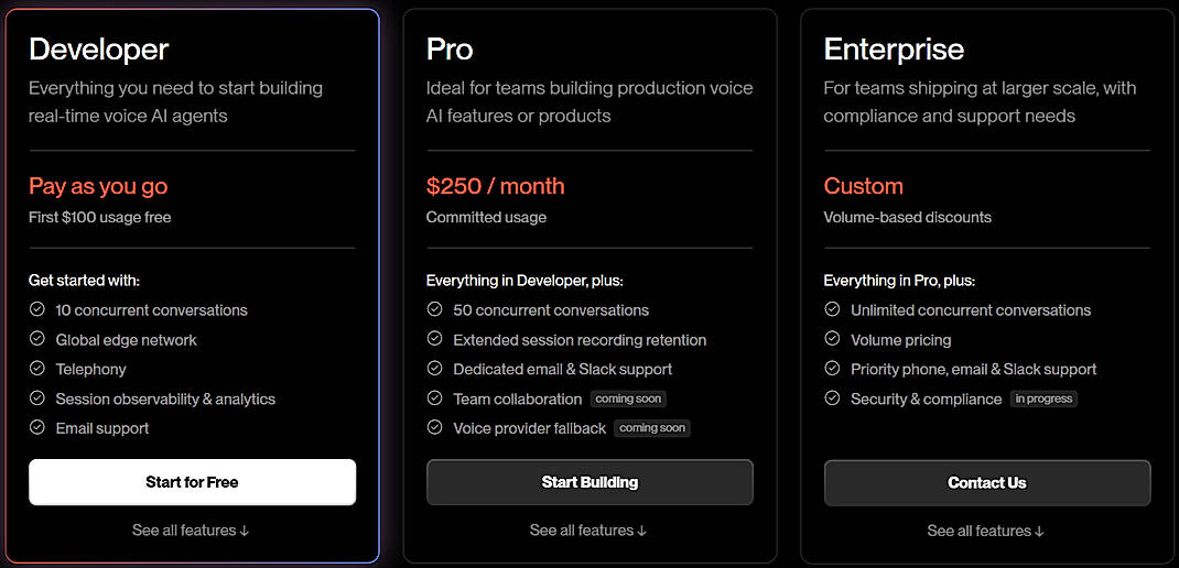 Layercode Pricing: Cost and Pricing plans