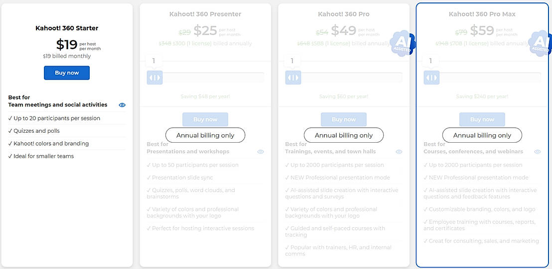 Kahoot! Pricing: Cost and Pricing plans