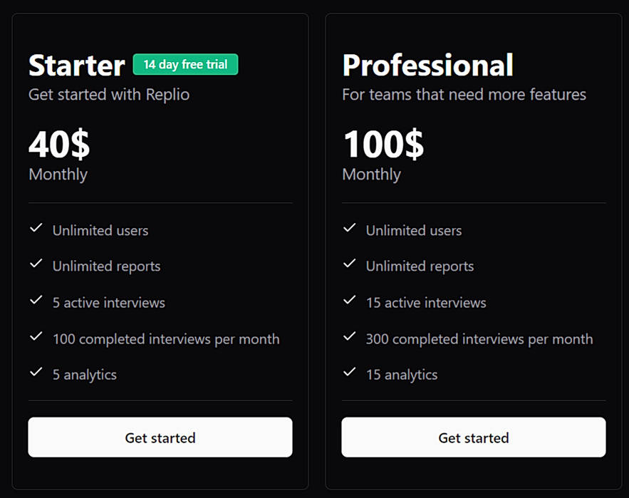 Replio - Features & Pricing (April 2025)
