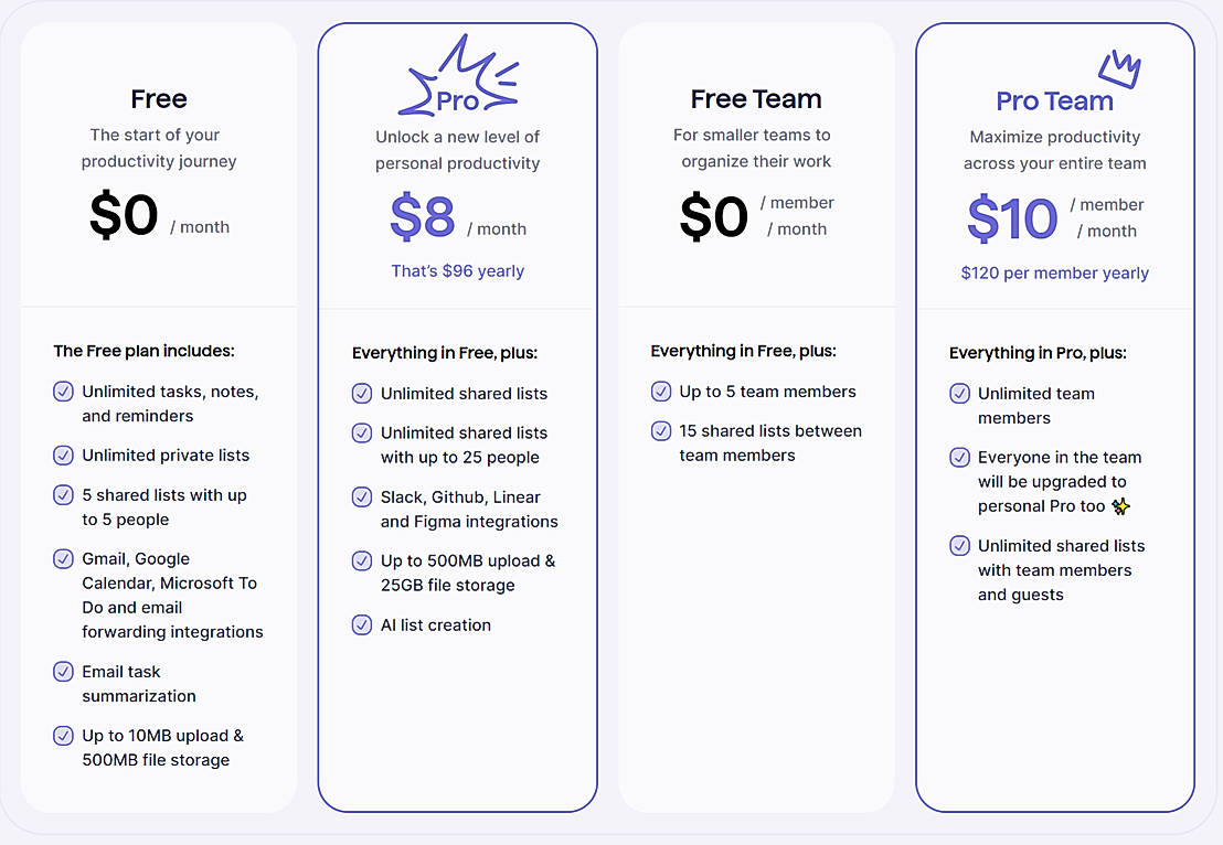 Superlist - Features & Pricing (April 2025)
