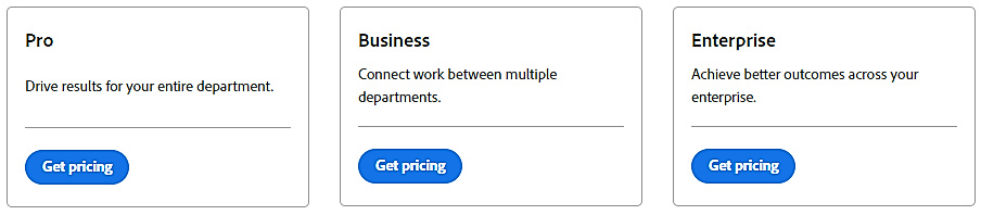 Adobe Workfront Pricing: Cost and Pricing plans