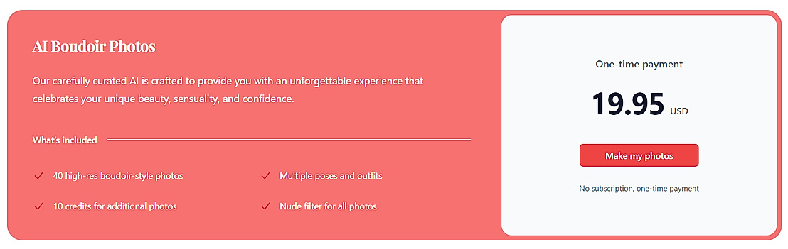 Boudoir.ai Pricing, Reviews and Features (January 2024) - SaaSworthy.com