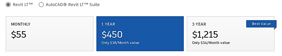 Revit LT Pricing: Cost and Pricing plans