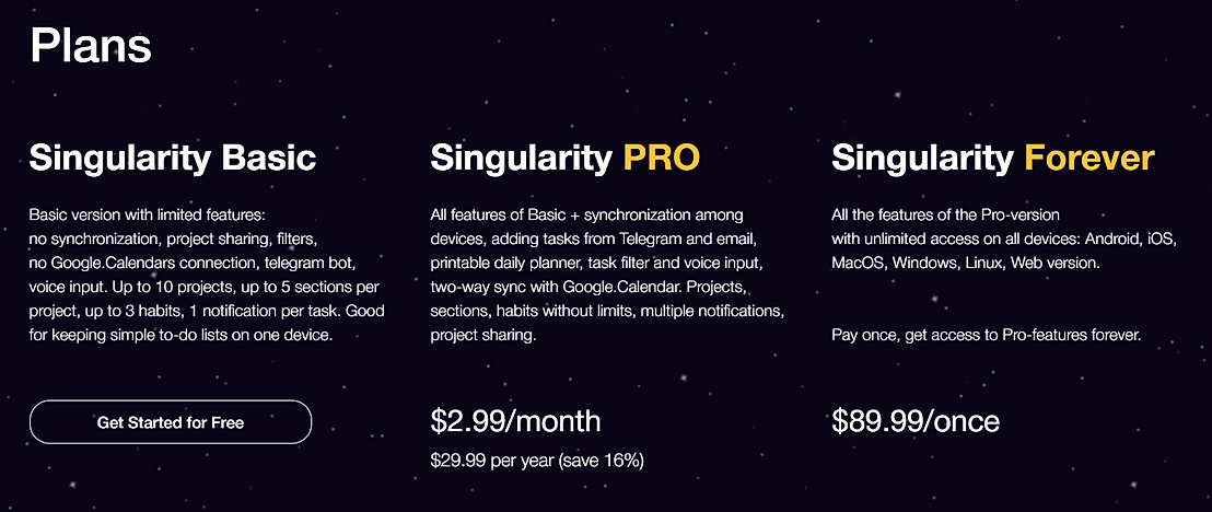 SingularityApp Pricing, Reviews and Features (December 2023) - SaaSworthy.com