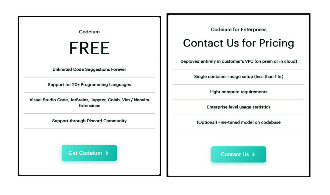 Codeium Pricing: Cost and Pricing plans