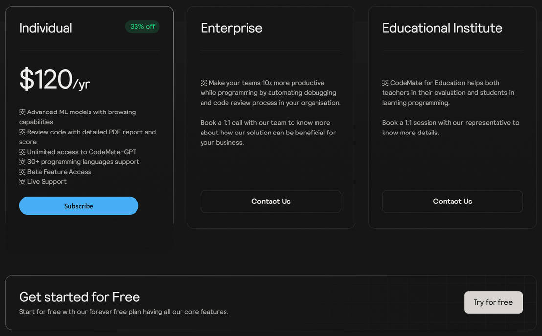 CodeMate Pricing, Reviews and Features (May 2023) - SaaSworthy.com