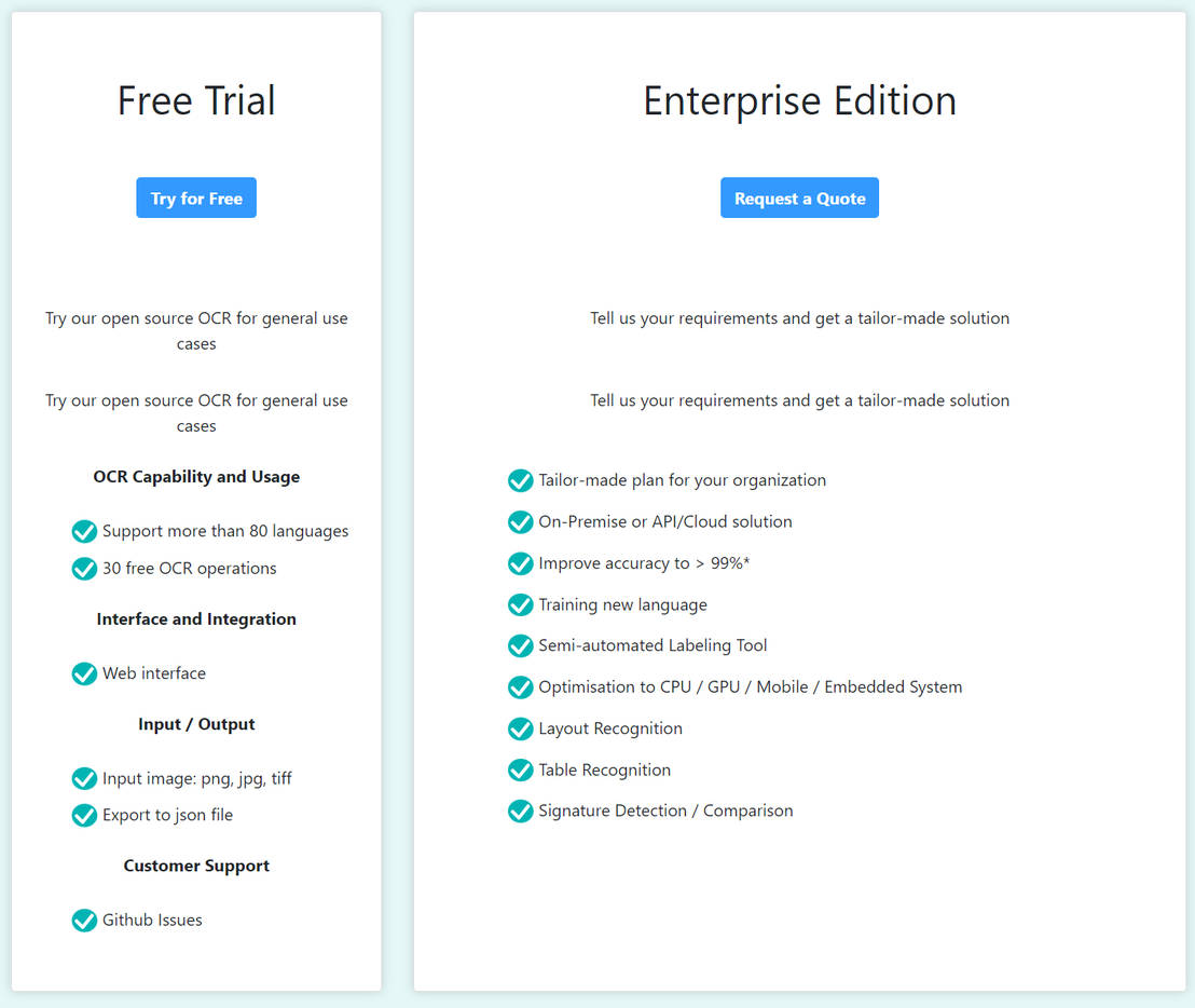 EasyOCR Pricing: Cost and Pricing plans