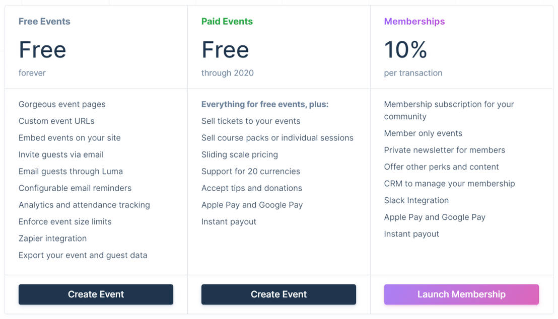 Luma Pricing: Cost and Pricing plans