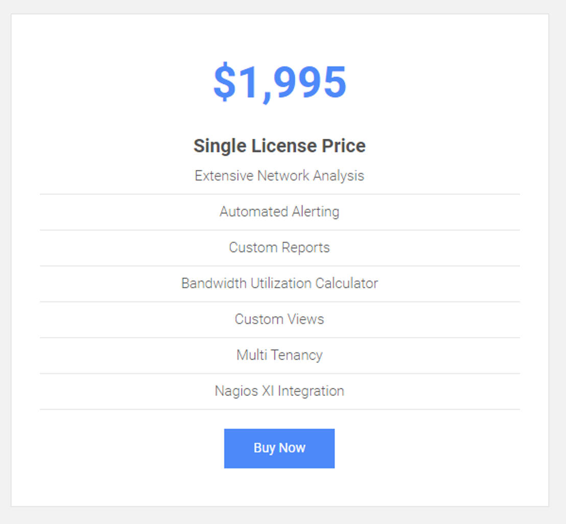 Nagios Network Analyzer Pricing Cost And Pricing Plans