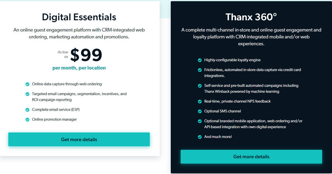 Thanx Pricing, Reviews and Features (September 2023) - SaaSworthy.com